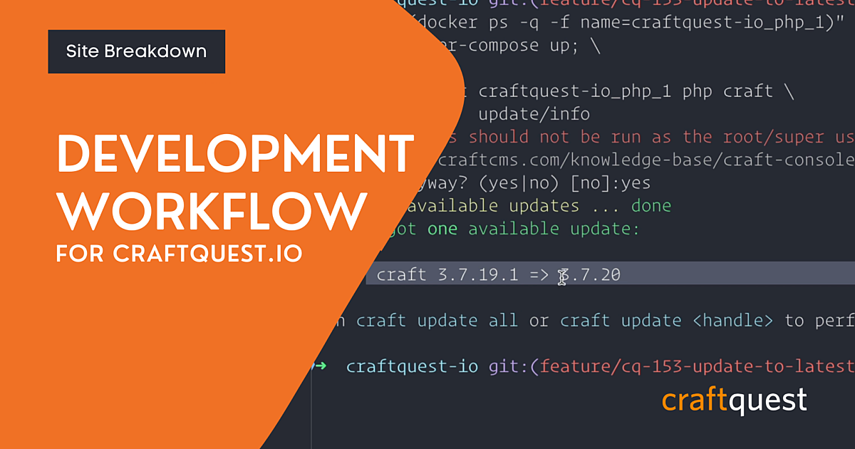 CraftQuest Development Workflow | CraftQuest