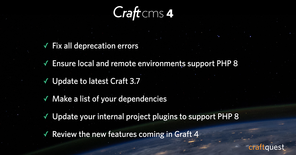 Getting Ready for Craft CMS 4 | CraftQuest